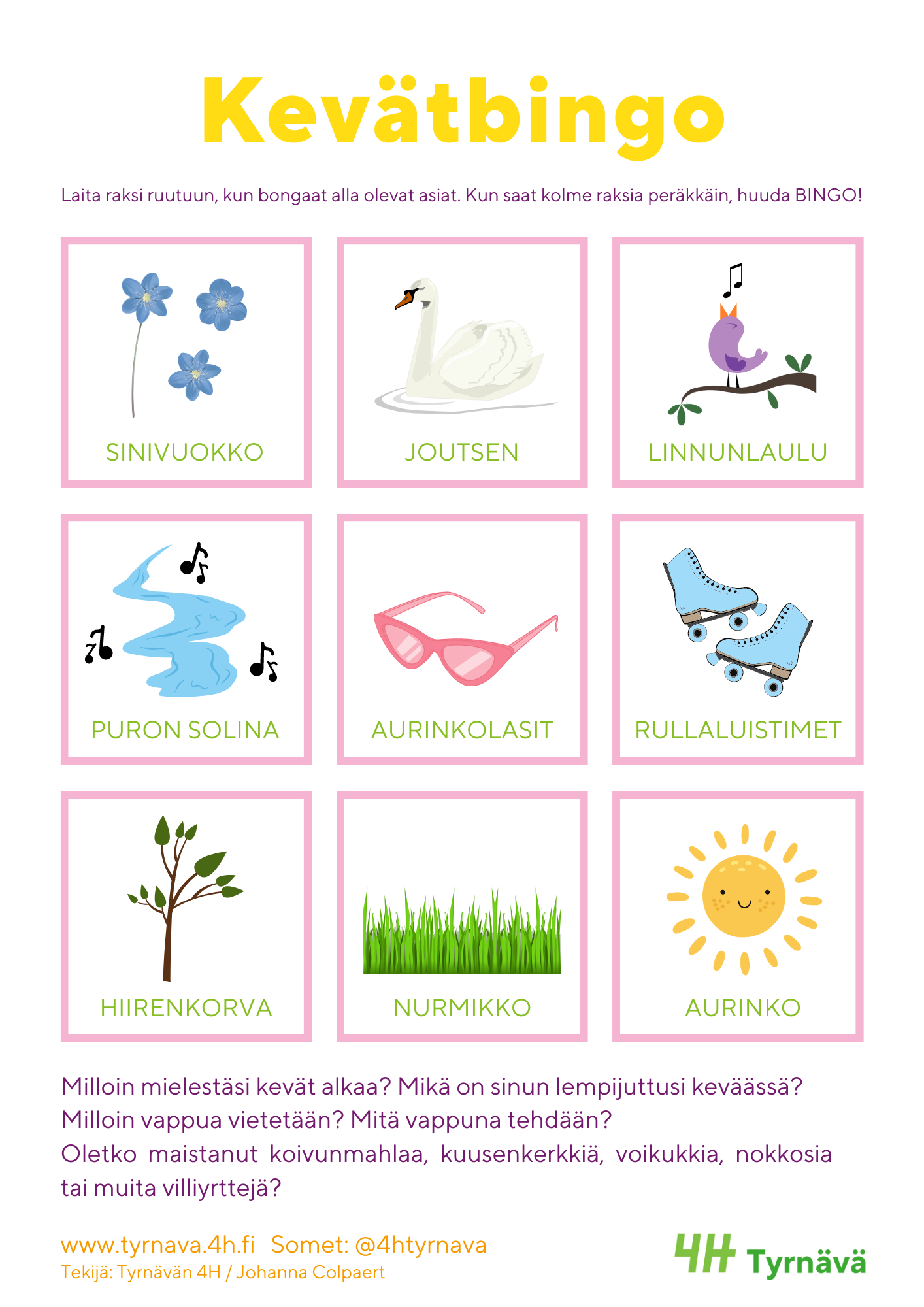 Pelejä ja leikkejä - Tyrnävän 4H-yhdistys ry