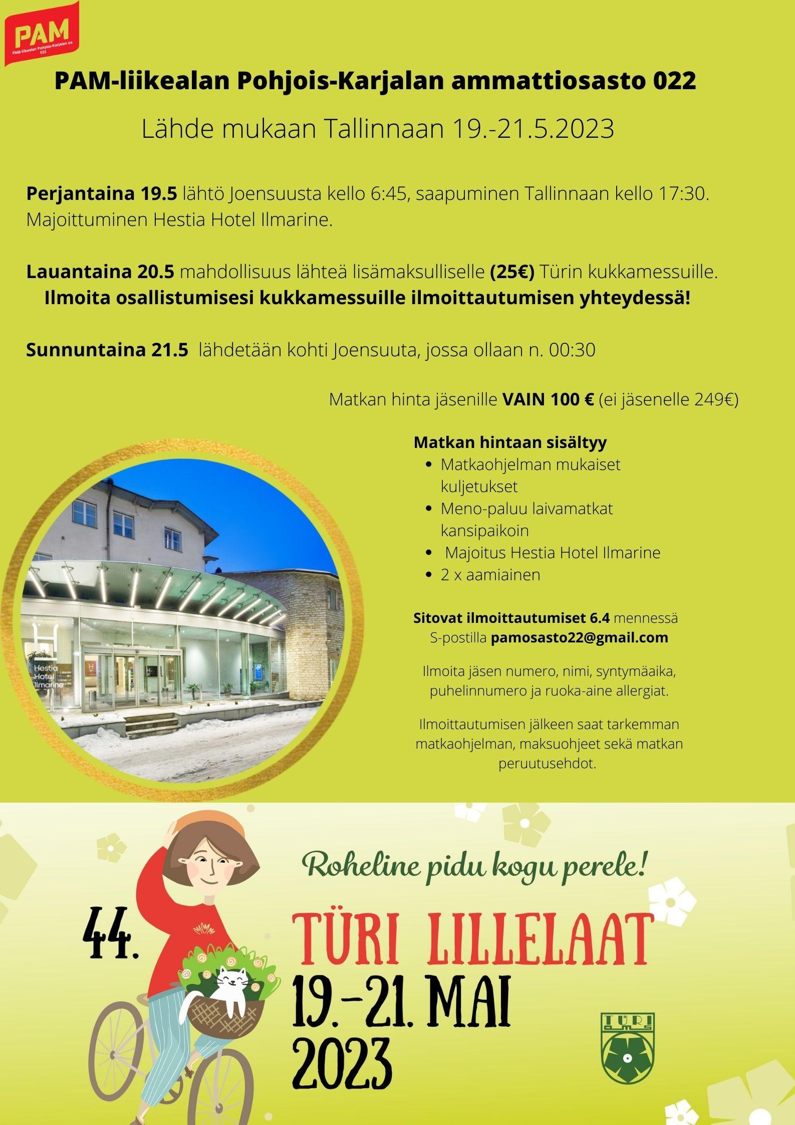 TALLINNAN matka - PAM-liikealan Pohjois-Karjalan osasto ry 022