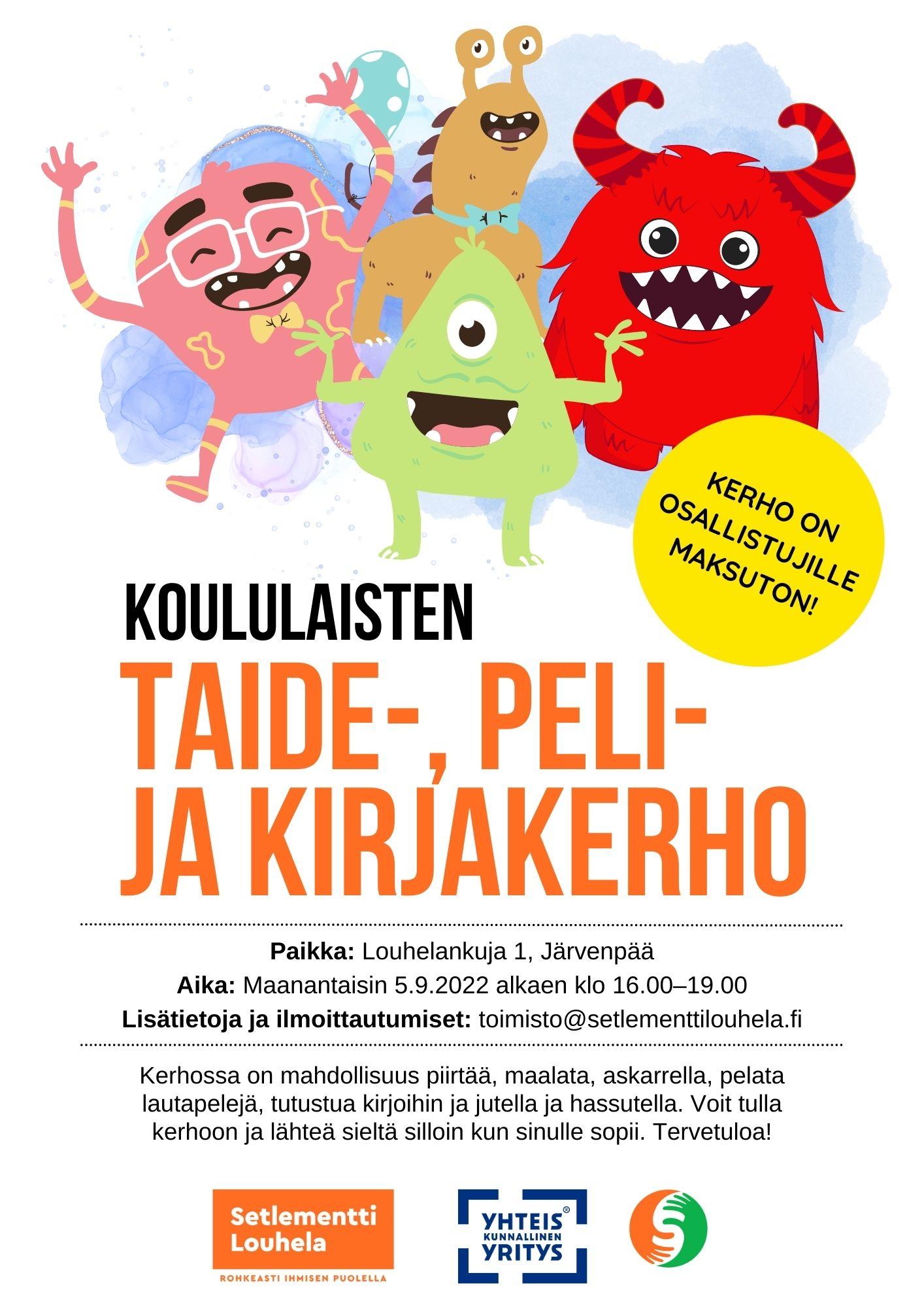 Koululaisten taide-, peli- ja kirjakerho alkanut Louhelassa ...