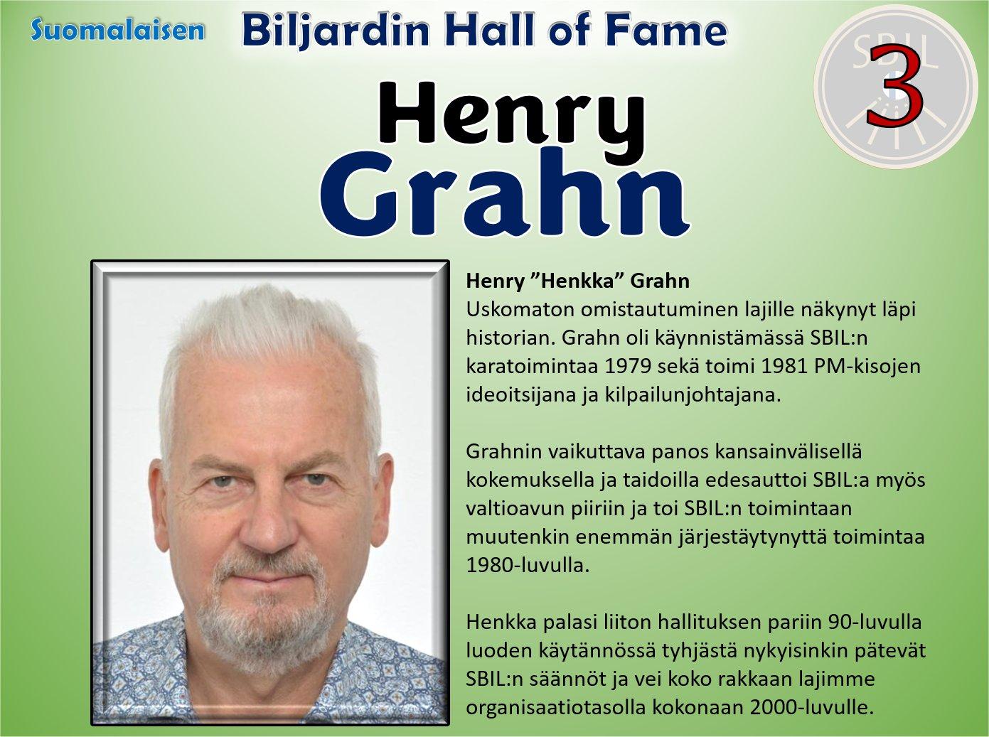 3. Henry Grahn - Suomen Biljardiliitto ry
