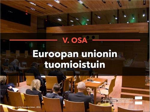 Luento 4: Perusoikeudet Euroopan unionissa - Ihmisoikeuskeskus ...
