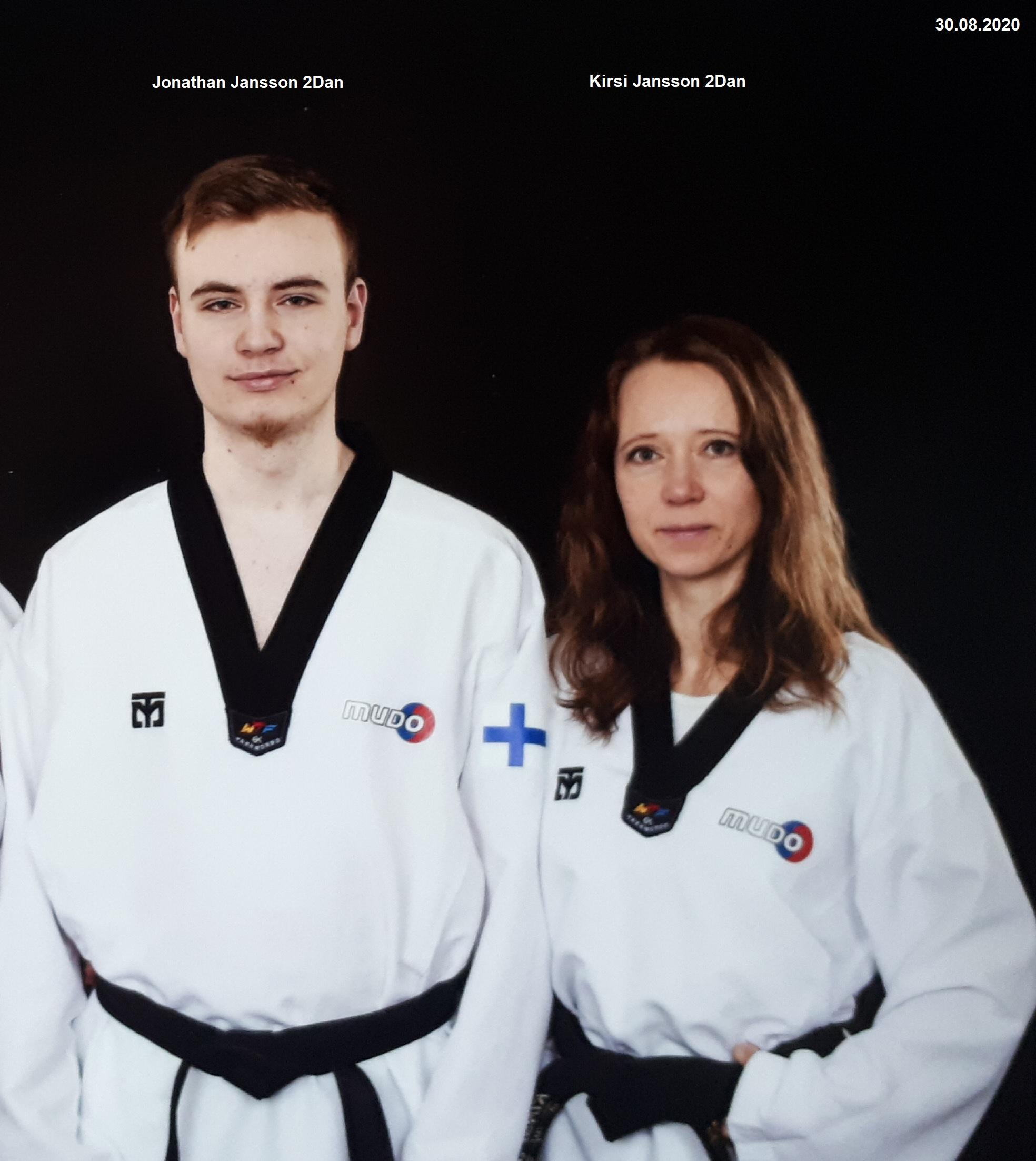 Kirsi ja Jonathan Jansson 2Daniin - Espoo Taekwondo Academy ry