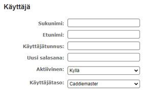 Käyttäjät - Ohjeet Nexgolf